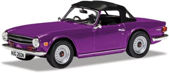 Corgi Vanguard VA14701 Triumph TR6, Magenta 1:43 Scale – TTCDiecast.com