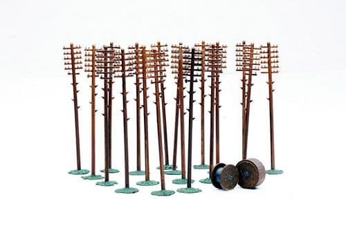 Dapol C024 Telegraph Poles x 20 – TTCDiecast.com