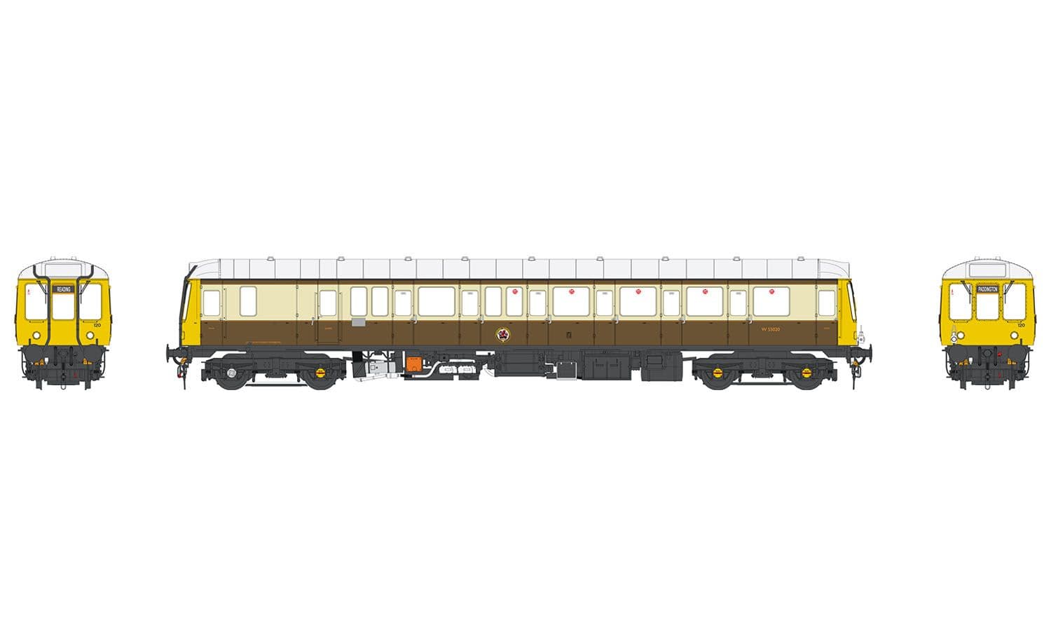 Heljan 1215 Class 121 Diesel Railcar W55020 GWR150 Chocolate/Cream , O ...