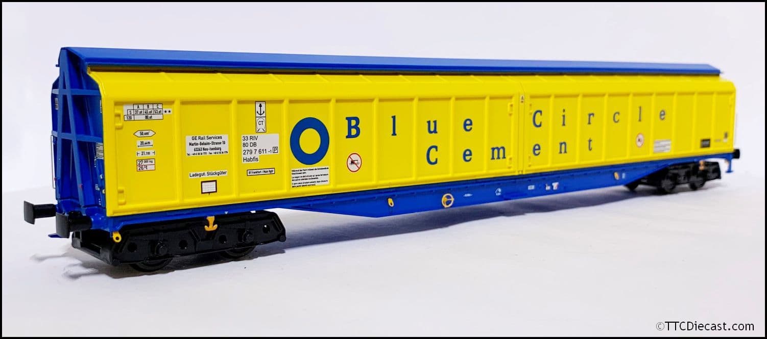 Heljan 5024 Cargowaggon IWB Bogie Van Blue Circle Cement, OO Gauge *LA ...
