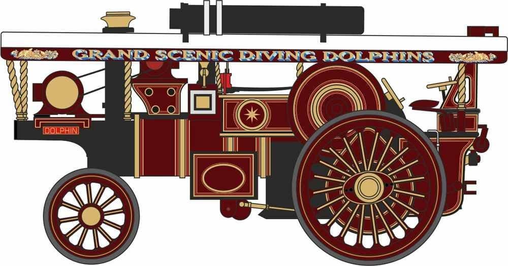 Oxford 76BUR006 Burrell Scenic Showmans Loco 4030 -Dolphin – TTCDiecast.com