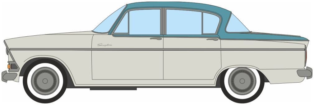 Oxford 76HS001 Humber Sceptre Mk1 Moonstone/Quartz Blue Metallic OO Ga ...