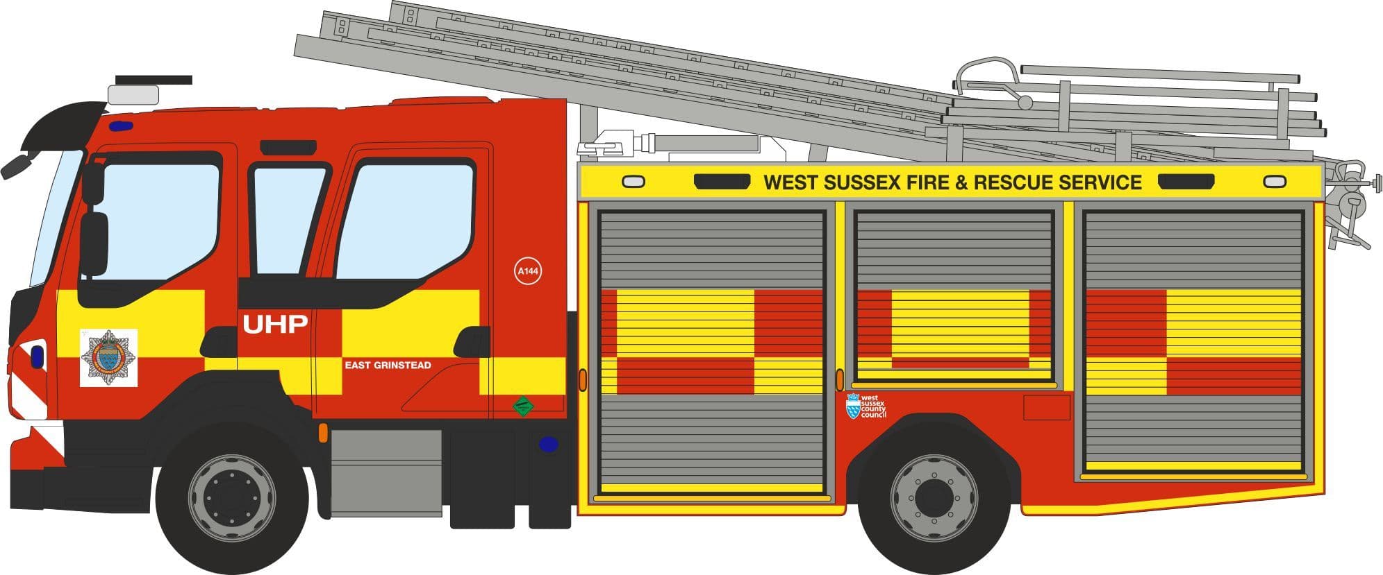 Oxford 76VEO004 Volvo FL Emergency One Pump Ladder 1/76 Scale ...