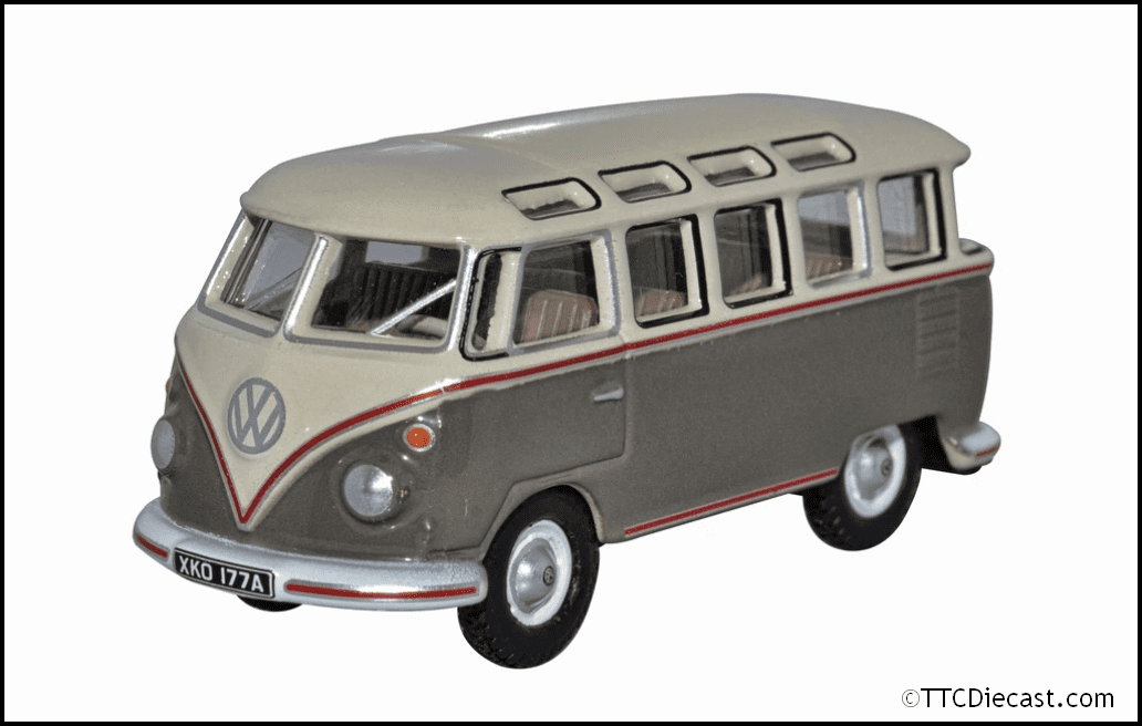 Oxford 76VWS009 VW T1 Samba Bus Mouse Grey/Pearl White, OO Gauge ...