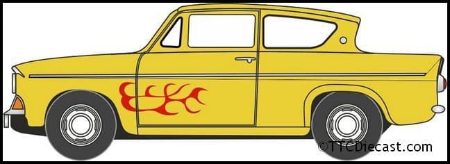 Oxford N105008 Ford Anglia Yellow (Vyv) – TTCDiecast.com