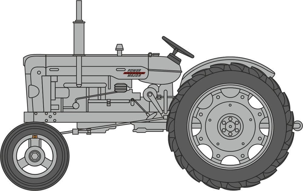 Oxford NTRAC004 Fordson Tractor Matt Grey*LAST FEW* – TTCDiecast.com