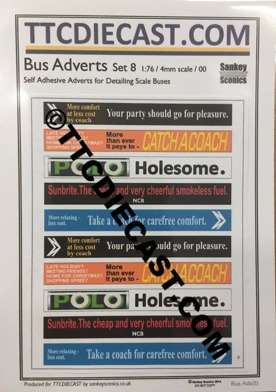 TTCDECALSSET8 - BUS DECAL SET 8 – TTCDiecast.com